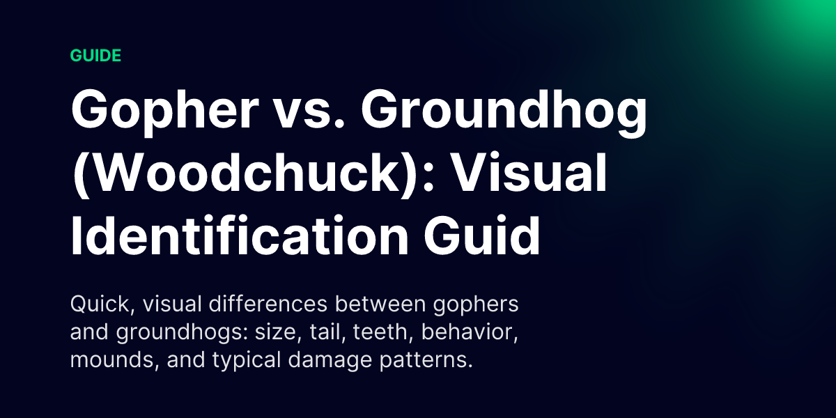 Gopher vs. Groundhog (Woodchuck): Visual Identification Guide - Gopher ...